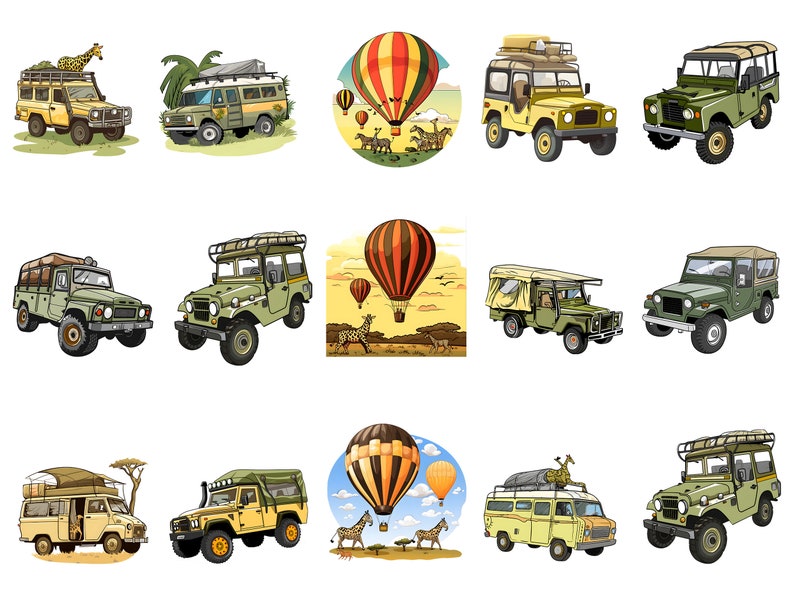 40 Safari Vehicle Clipart Pngs-jungle Cruisers: A Collection of Safari ...
