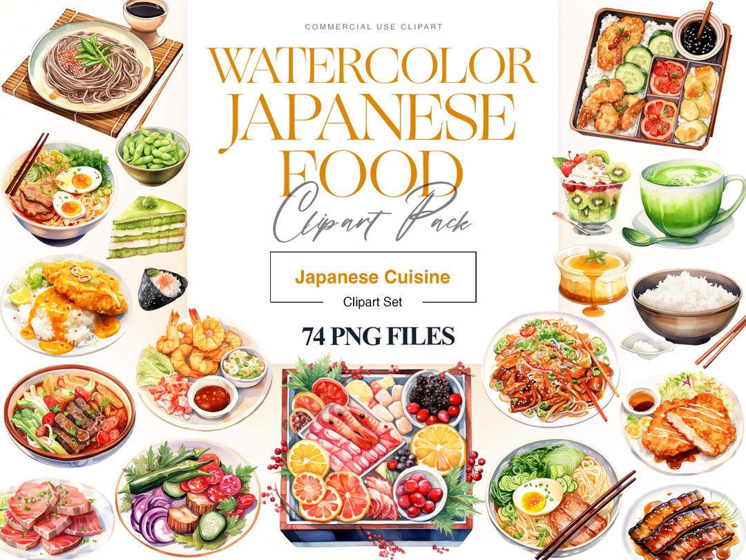 Japanese Food Clipart, Sushi, Sashimi, Traditional Japanese Dishes ...