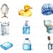 Bathroom Clipart, Watercolor Shower, Washroom, Bathroom Supplies ...