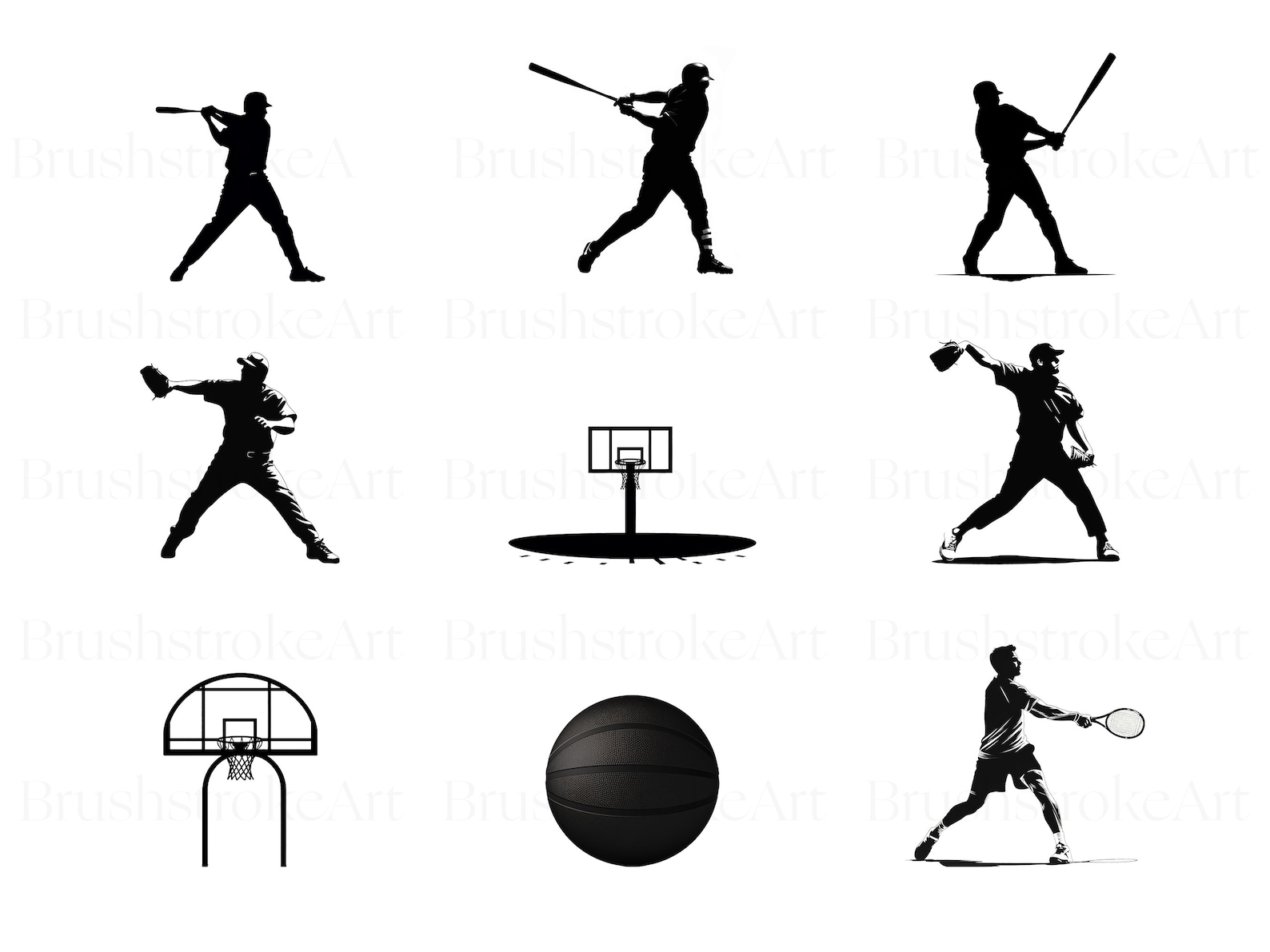 Sports Silhouette Clipart, Football, Sports PNG, Basketball Clipart ...