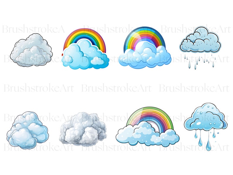 Rain Cloud Clipart, Weather Clipart, Rainy Day, Clouds Clipart, Baby ...