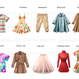 Clothes Illustration Clipart, Winter Clothes, Sweater, Fashion Clipart ...