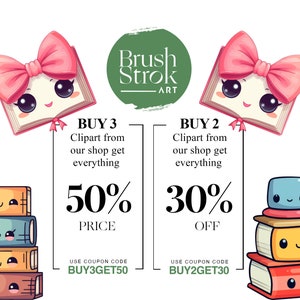 Cute Book Clipart, Kawaii Pencil, Cute Book Icon, Bookmark, Book Lover ...