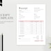 Simple Receipt Template, Canva Editable Receipt Template, Cash Receipt ...