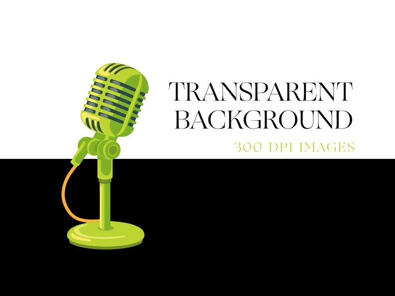 Watercolor Microphone Clipart, Mic PNG, Music Microphone, Singing Decal ...