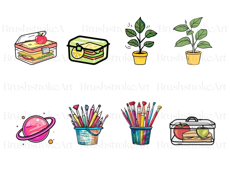 Cute School Clipart, Backpack PNG, School Bus Clipart, Classroom ...