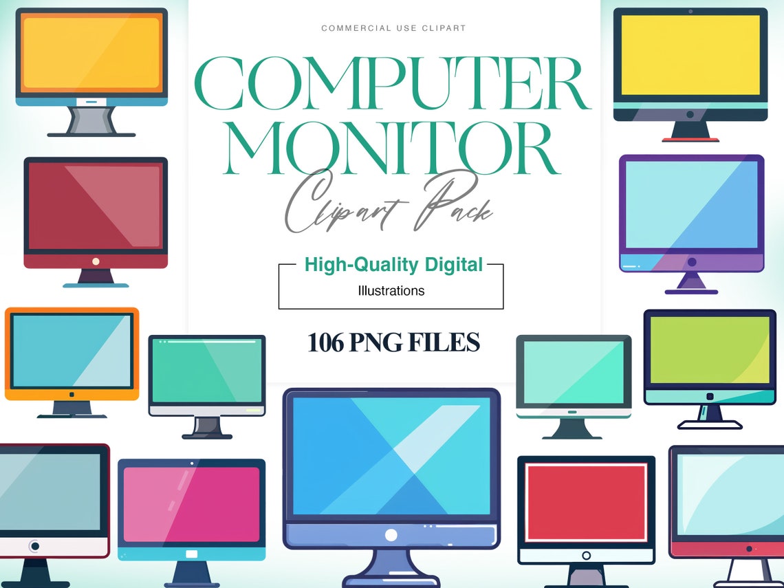 Computer Monitor Clipart, Computer Screen, Desktop Computer, Monitor ...