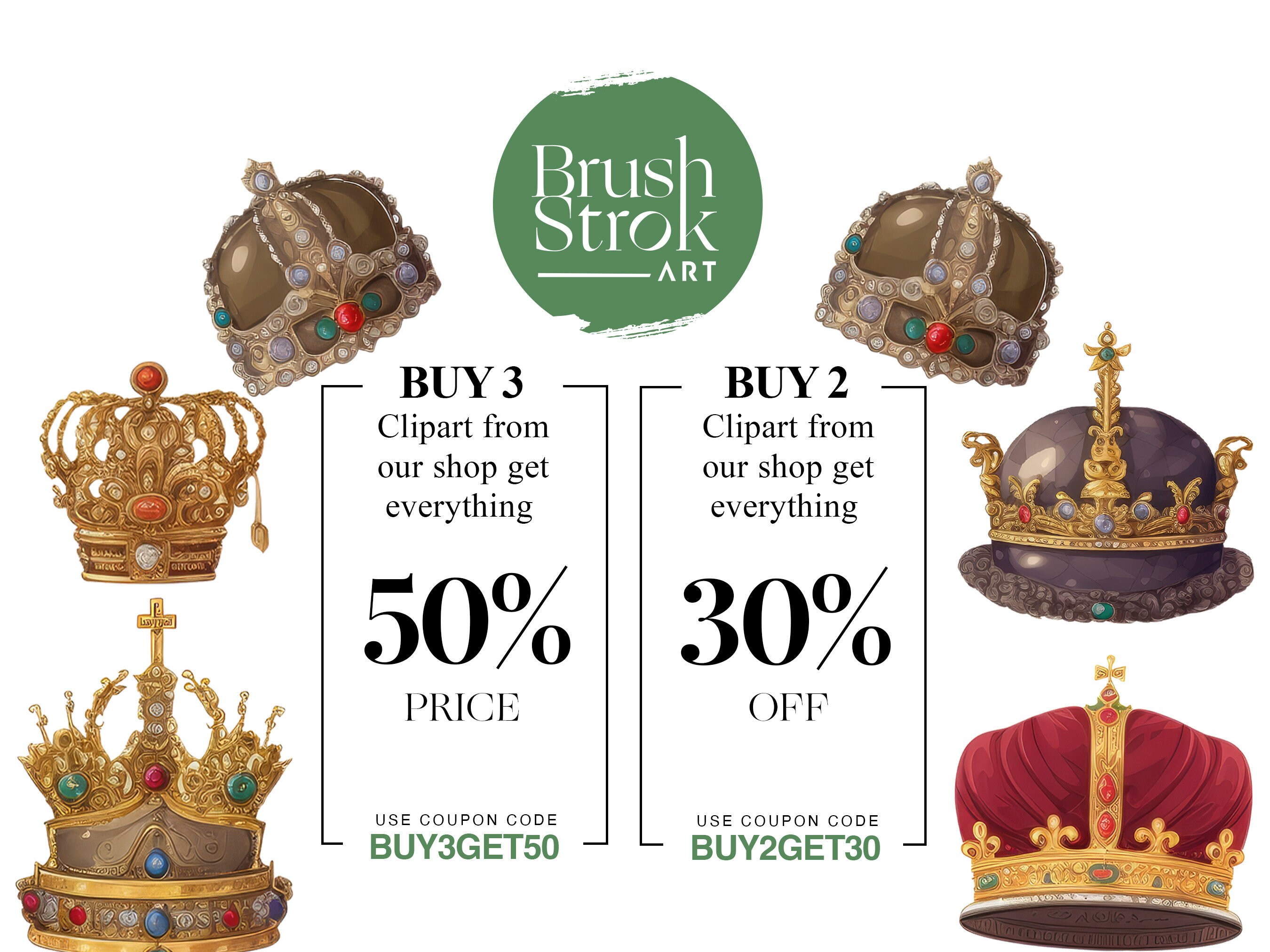 Watercolor Crown Clipart Royal Clipart Gold Crown Gems and - Etsy