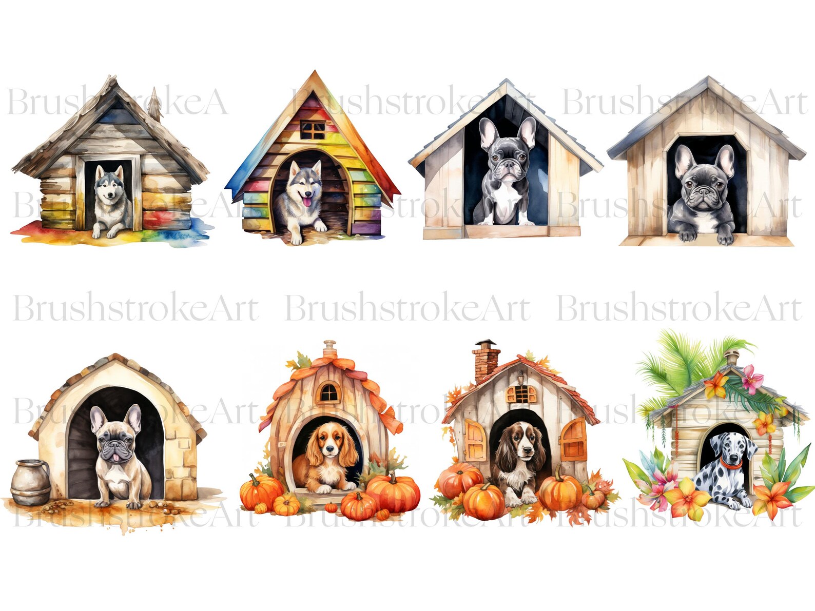 Dog House Clipart, Watercolor Dogs, Puppy Clipart PNG, Dog Breed, Pet ...