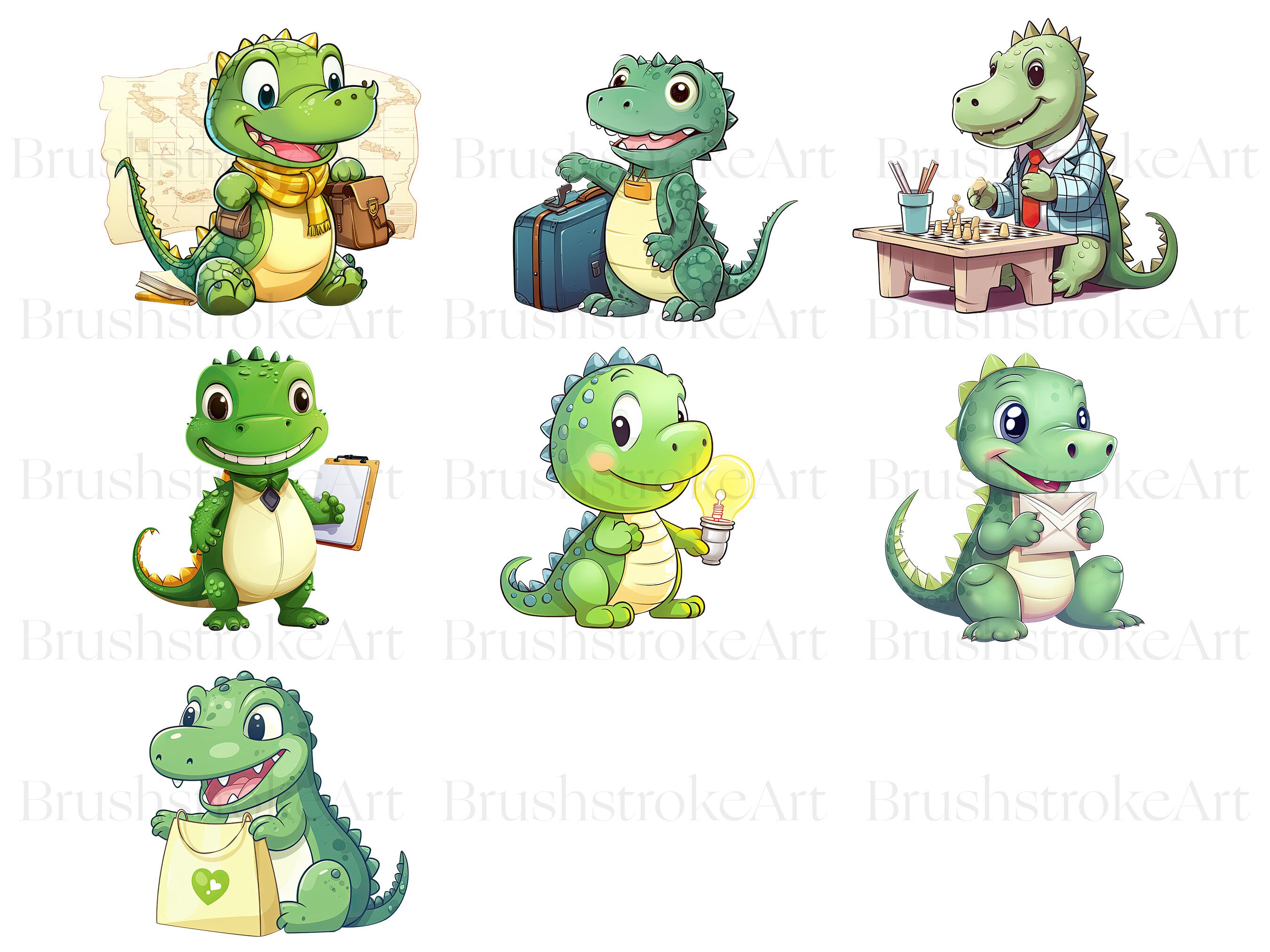 Cute Watercolor Crocodile Clipart, Cute Reptiles, Underwater Animal PNG ...