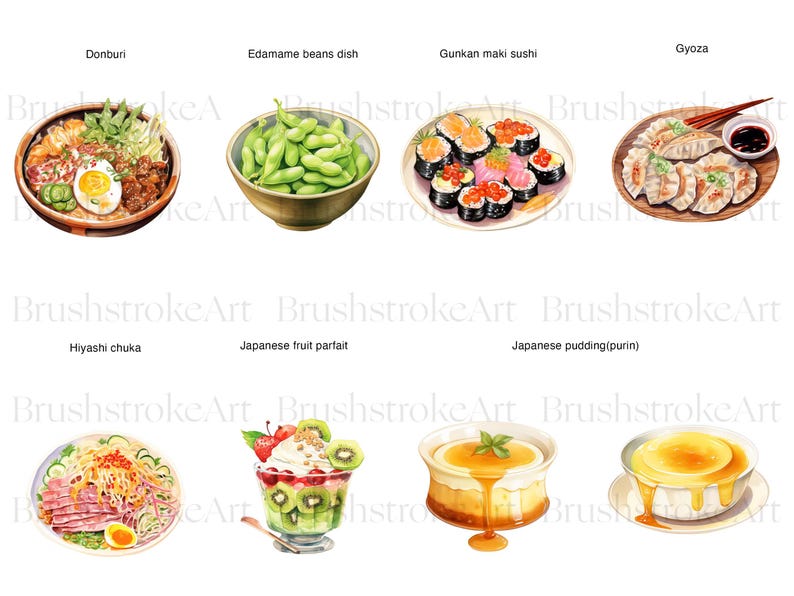 Japanese Food Clipart, Sushi, Sashimi, Traditional Japanese Dishes ...