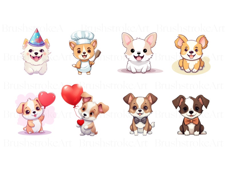 Kawaii Dog Clipart, Puppy Dog PNG, Cute Animals, Kawaii Puppy Clipart ...