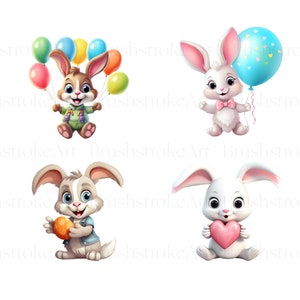 Cartoon Bunny Clipart, Funny Bunny, Cute Rabbit PNG, White Bunny ...