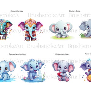 Cute Elephant Clipart, Blue Elephant, Safari Animal, Cute Baby Elephant ...