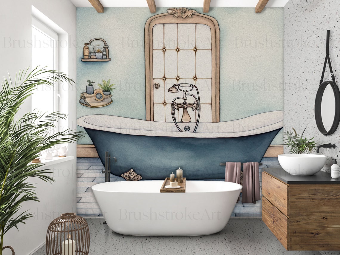 Bathroom Clipart, Watercolor Shower, Washroom, Bathroom Supplies ...