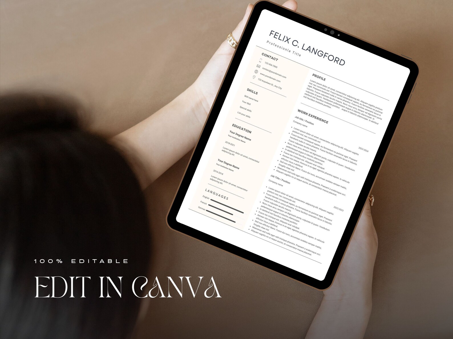 Canva Resume Templates, Canva CV Template, Best CV Template, CV Letter ...