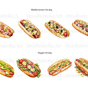 Watercolor Hotdog Clipart, Food, American Hotdog PNG, Fast Food, Corn ...