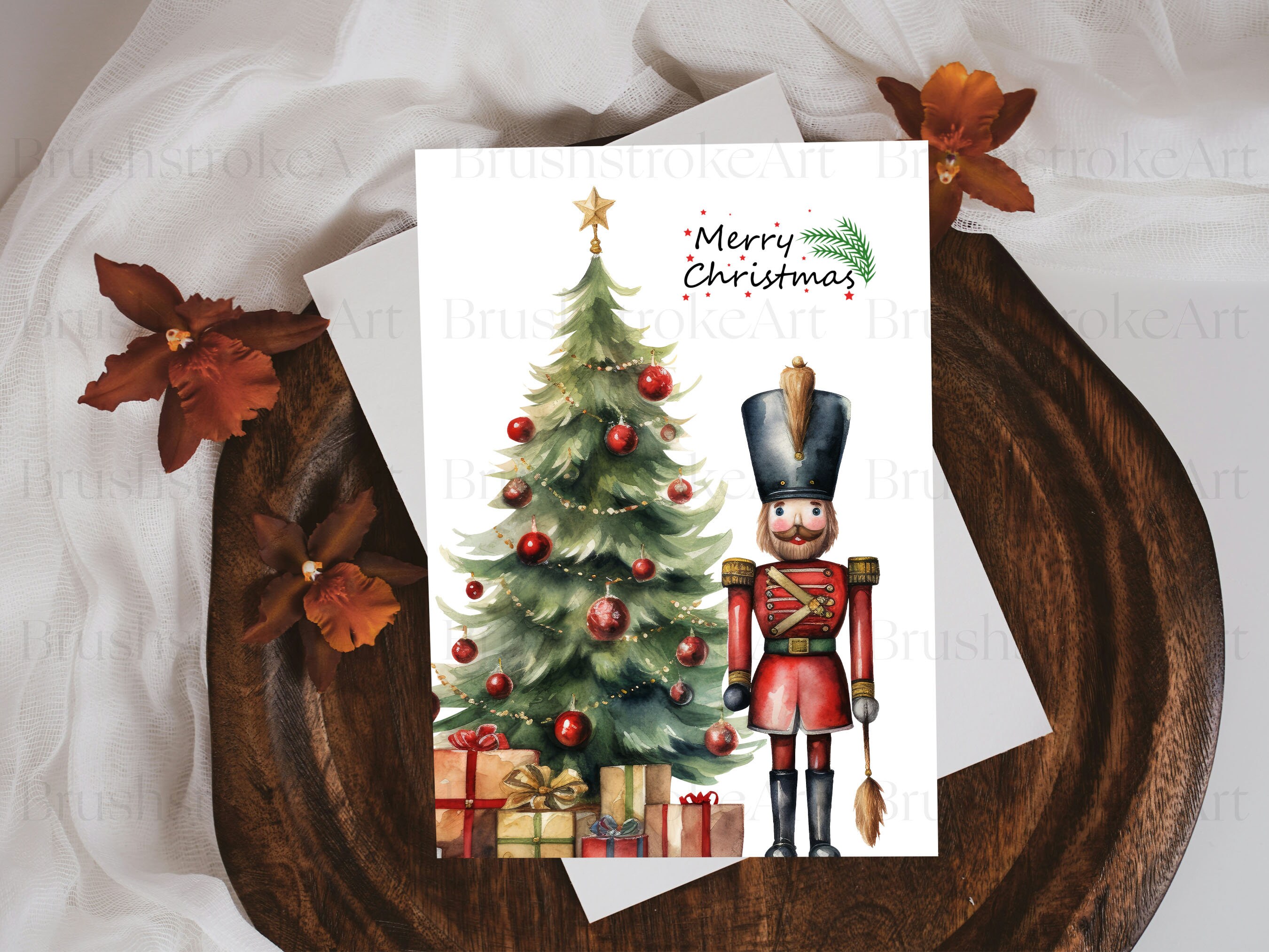Nutcracker Clipart Pack: Watercolor Christmas PNG Images for - Etsy