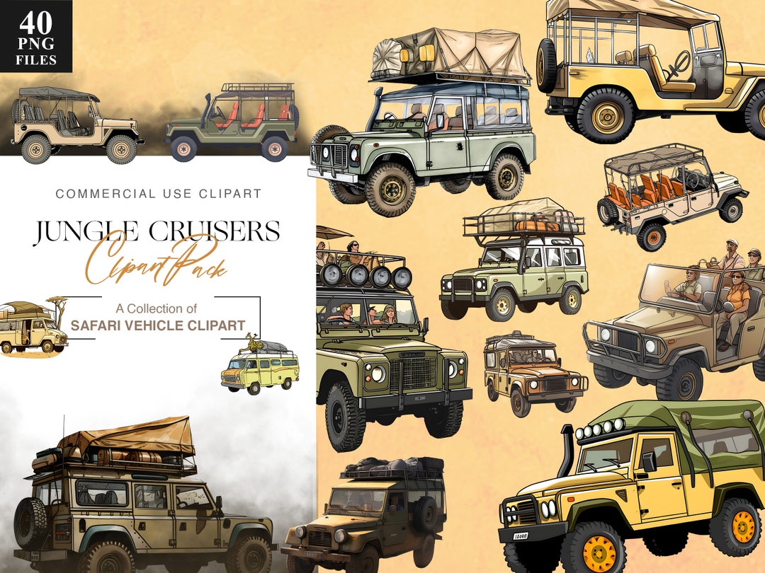 40 Safari Vehicle Clipart Pngs-jungle Cruisers: A Collection of Safari ...
