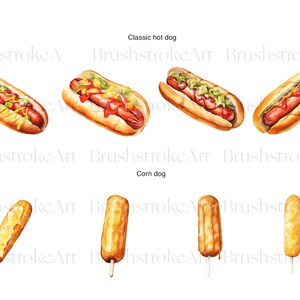 Watercolor Hotdog Clipart, Food, American Hotdog PNG, Fast Food, Corn ...