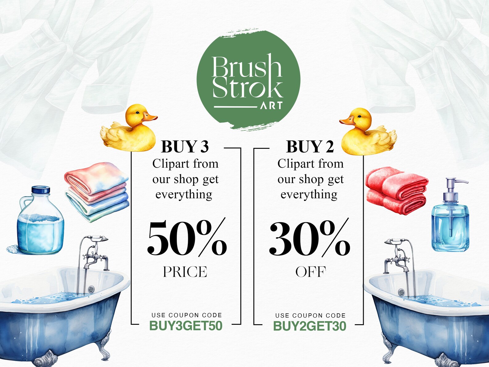 Bathroom Clipart, Watercolor Shower, Washroom, Bathroom Supplies ...