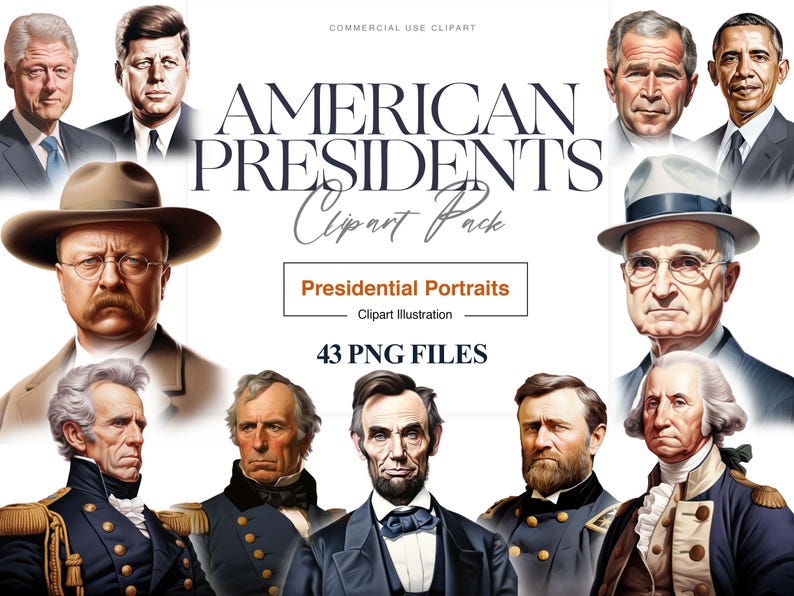 US President Clipart, Abraham Lincoln, President of America, George ...