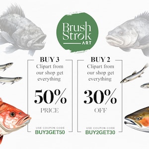 Salt Water Fish Clipart, Salmon, Cod Fish PNG, Watercolor Fish Download ...