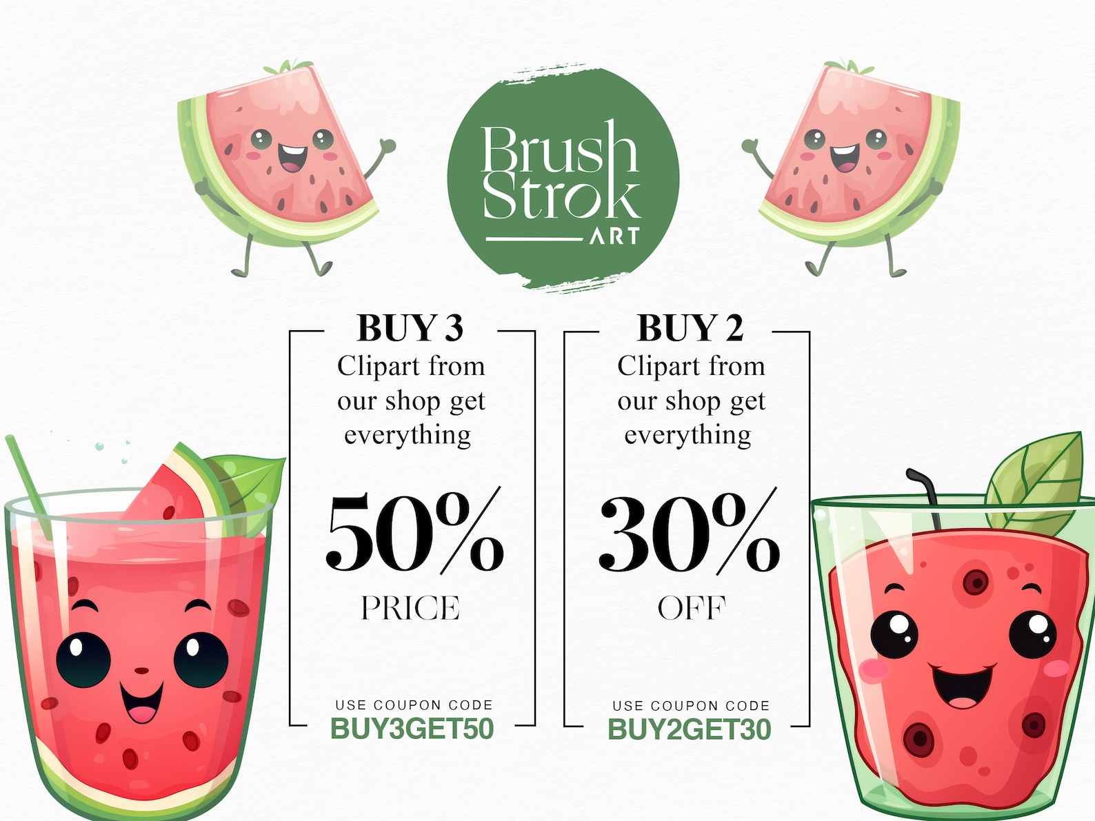 Kawaii Watermelon Clipart, Cute Watermelon, Summer Fruit Clipart ...