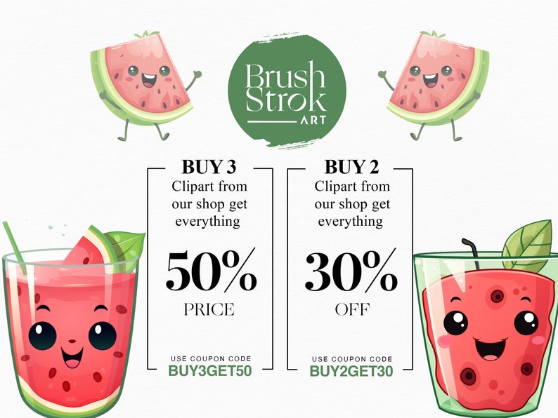 Kawaii Watermelon Clipart, Cute Watermelon, Summer Fruit Clipart ...