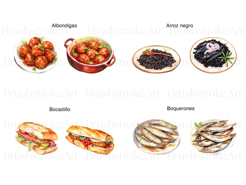 Spanish Food Clipart, Spanish Cuisine, Flan, Food Graphics PNG, Churros ...