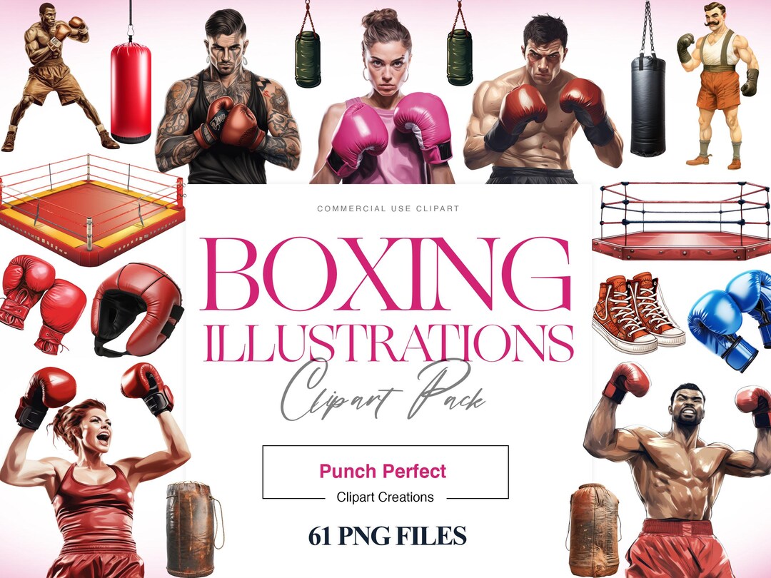 Boxing Clipart, Black Boxer, Female Athletes, Male Boxer Clipart ...