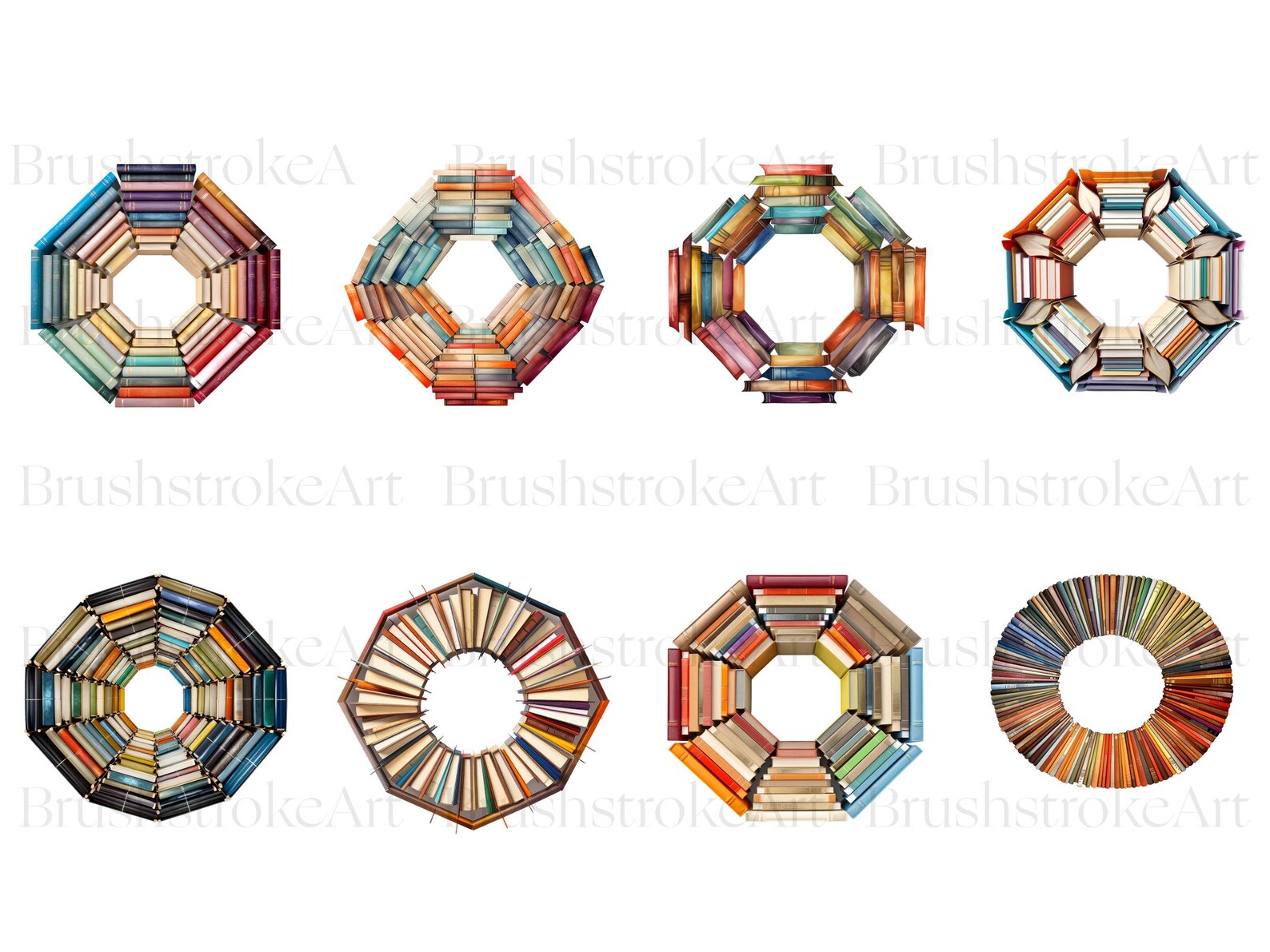 Book Border Clipart, Stack of Books, Border Clipart, Vintage Book ...