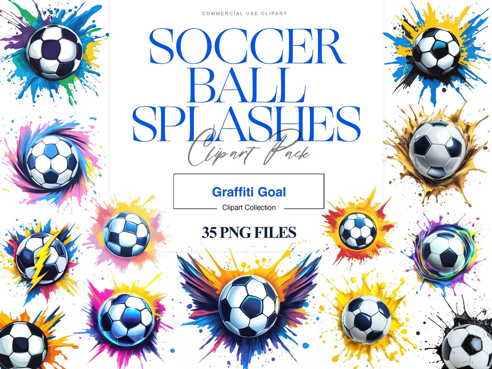 Soccer Ball Splash Clipart, Football, Boys Birthday, Soccer Ball PNG ...