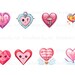 Kawaii Heart Clipart| Rainbow Heart PNG| Kawaii Hearts| Valentine ...