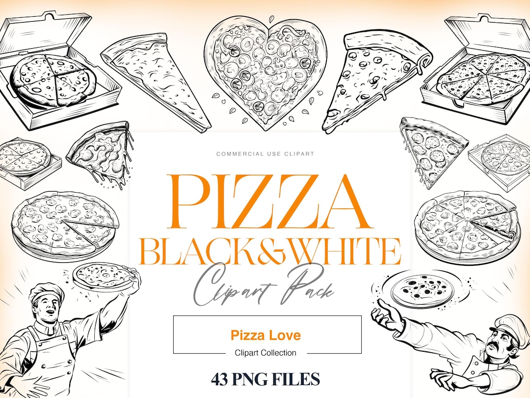Pizza Line Art, Italian Food Pizza PNG, Fast Food Pizza Slice ...