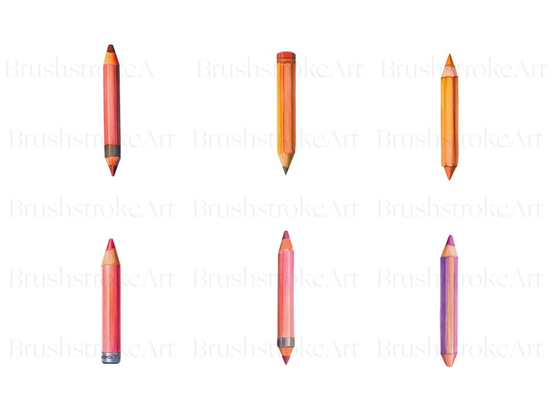 Color Pencil Clipart, Art Supplies Clipart, Back to School, Drawing ...