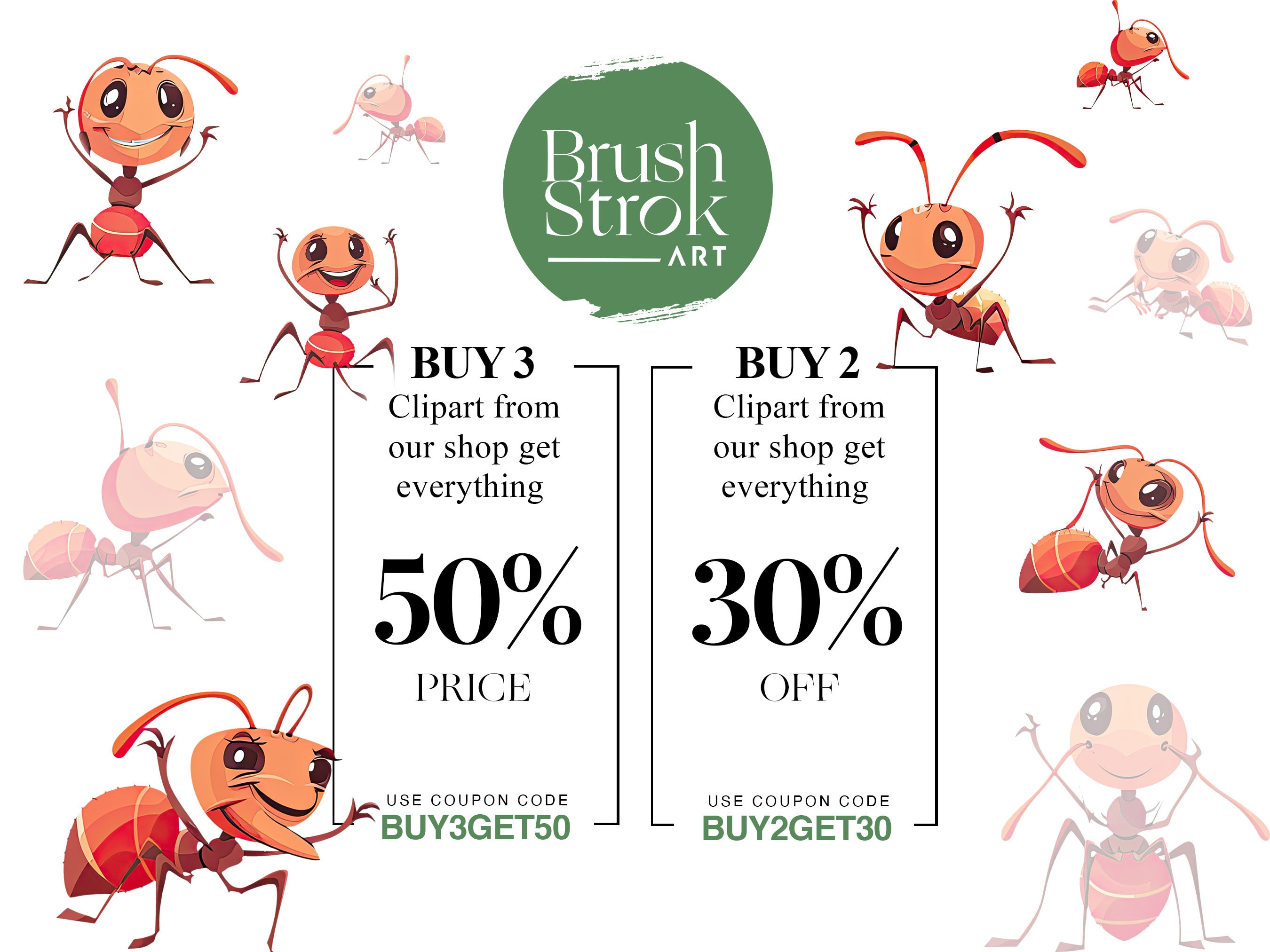 Watercolor Ants Clipart, Cute Ants Cartoon, Ant PNG, Black Ants ...