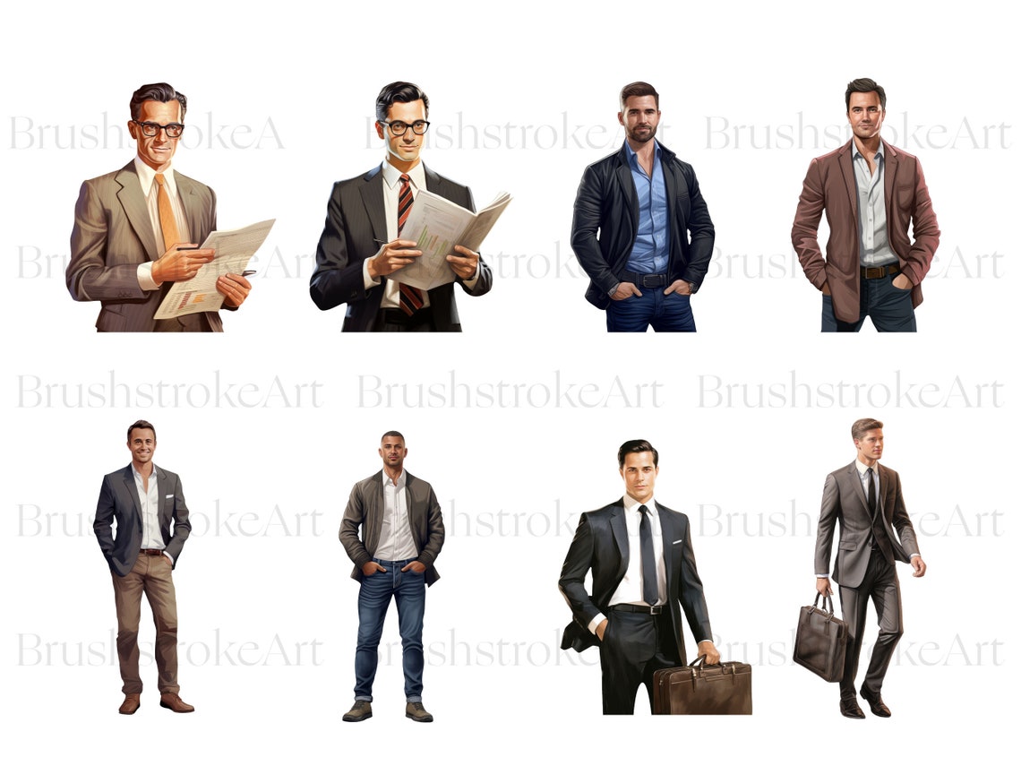 Businessman Clipart, Boss, Man Clipart, Business People, Handsome Man ...