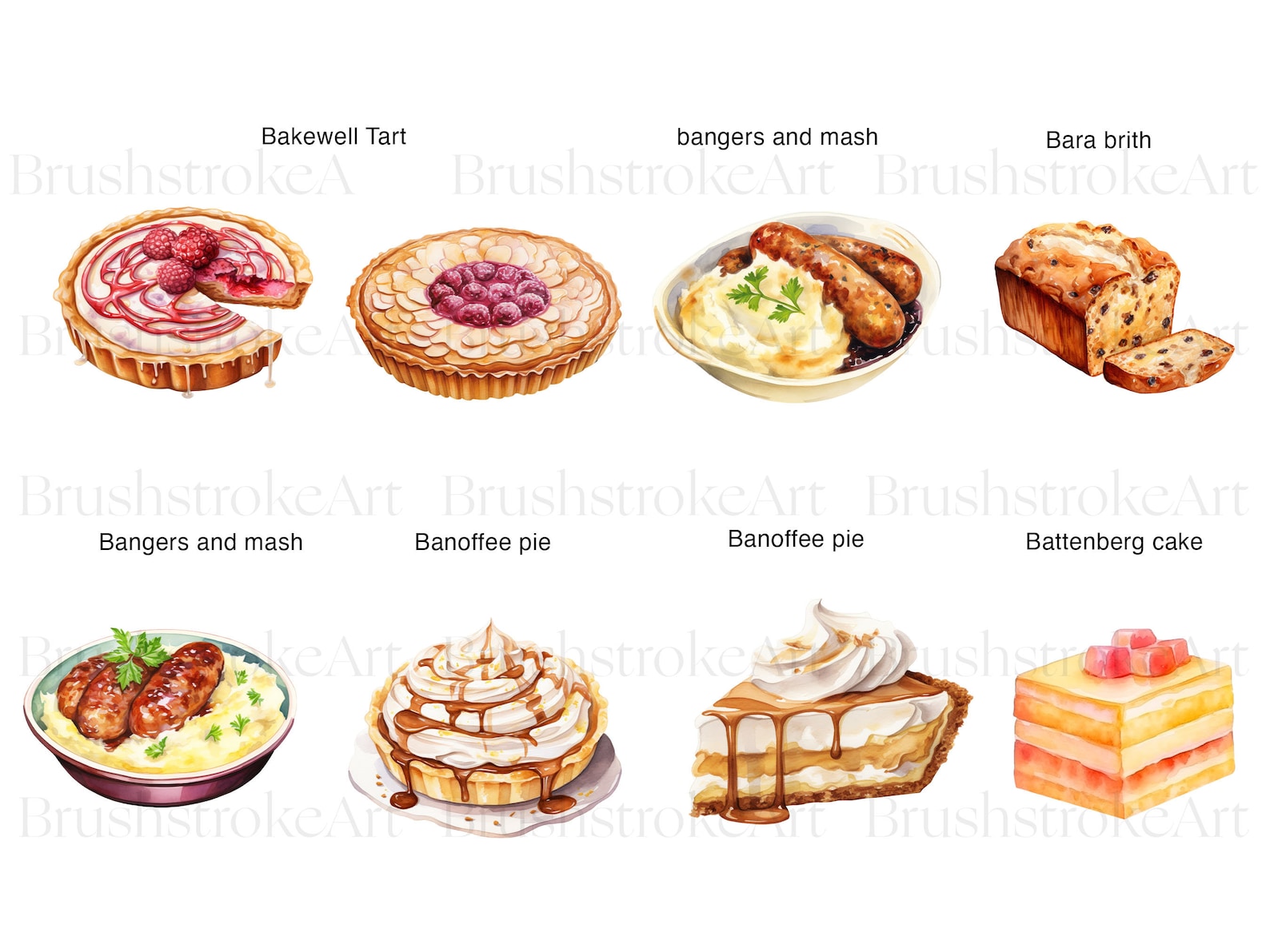 British Food Clipart, Fish and Chips, Beef Wellington, British Dessert ...