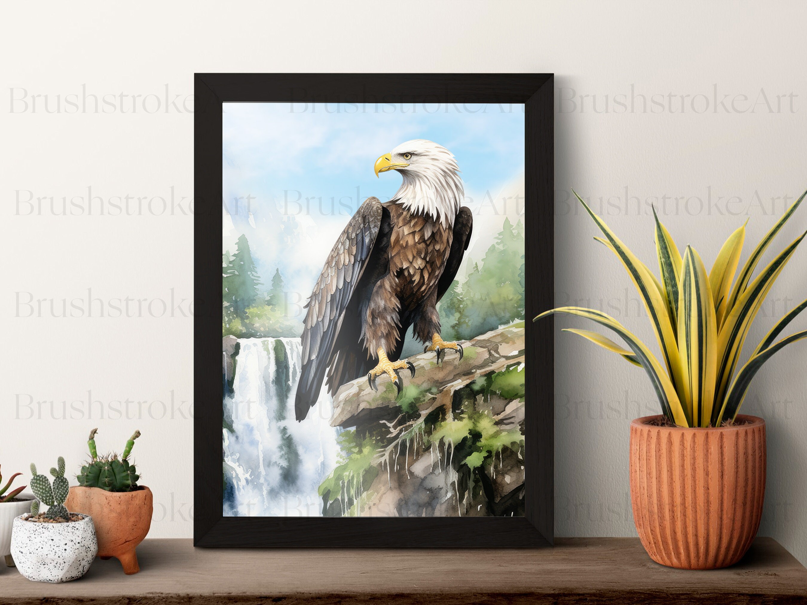 Watercolor Eagle Clipart, American, Bald Eagle, Head, American Symbol ...