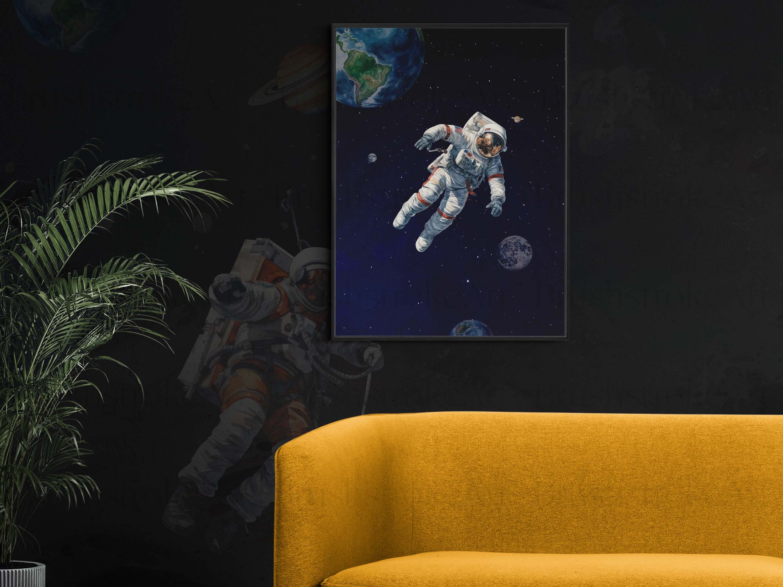 Watercolor Space Clipart, Astronaut, Planet, Alien, Moon Clipart, Space ...