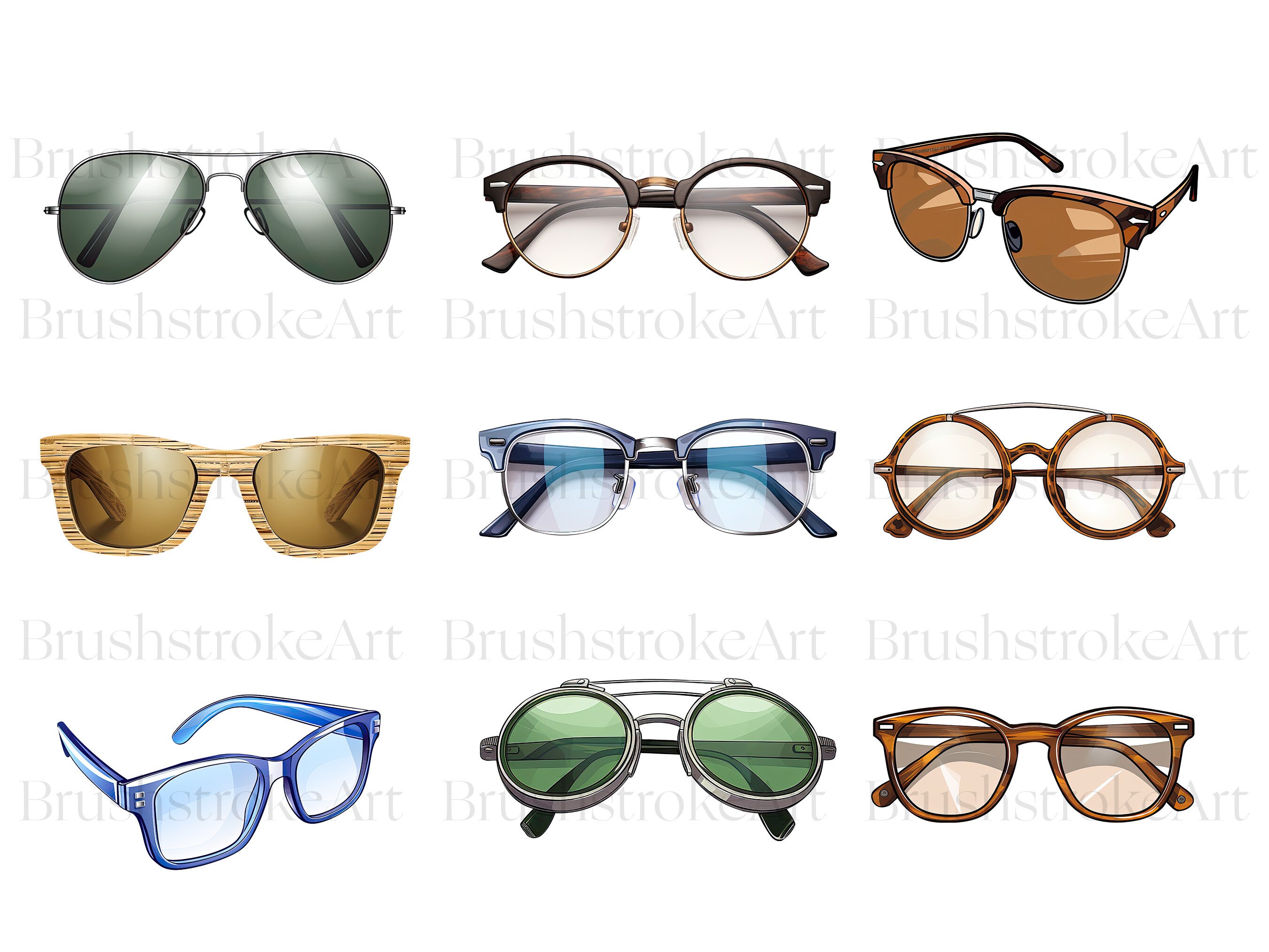 Watercolor Sunglasses Clipart, Heart Sunglasses, Hipster Glasses ...