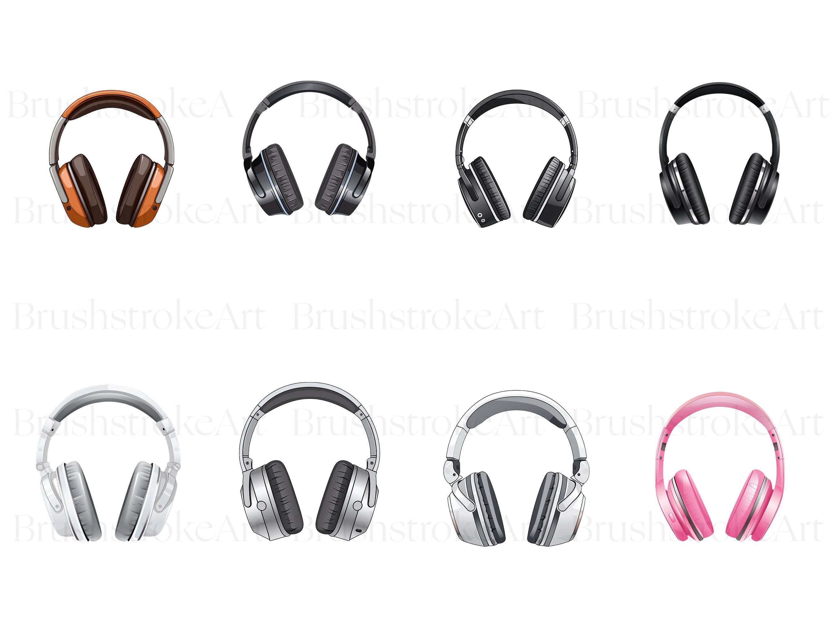 Headphone Illustration Clipart, Colorful Headphones, Music PNG, Gaming ...