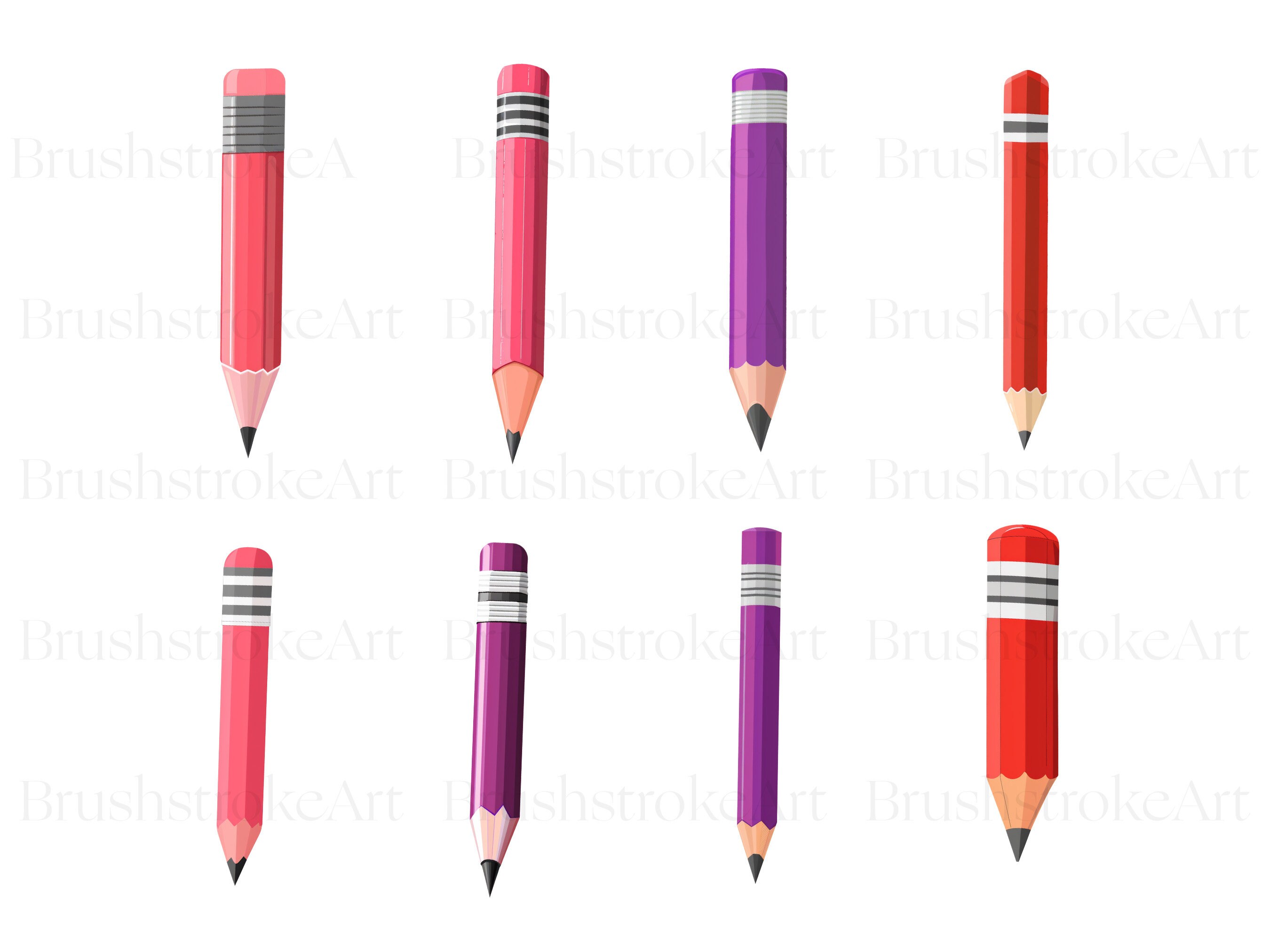 Pencil Clipart, Back to School, Art Supplies Clipart, Color Pencil PNG ...