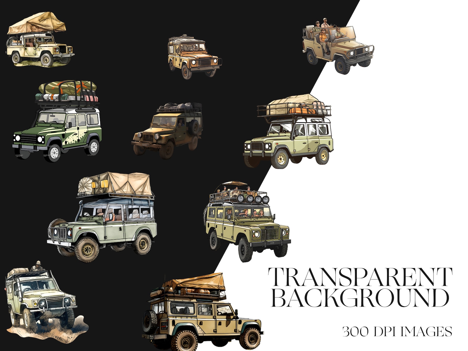 40 Safari Vehicle Clipart Pngs-jungle Cruisers: A Collection of Safari ...