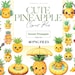 Cute Pineapple Clipart, Pineapple Fruit Tropical, Summer Pineapple PNG ...