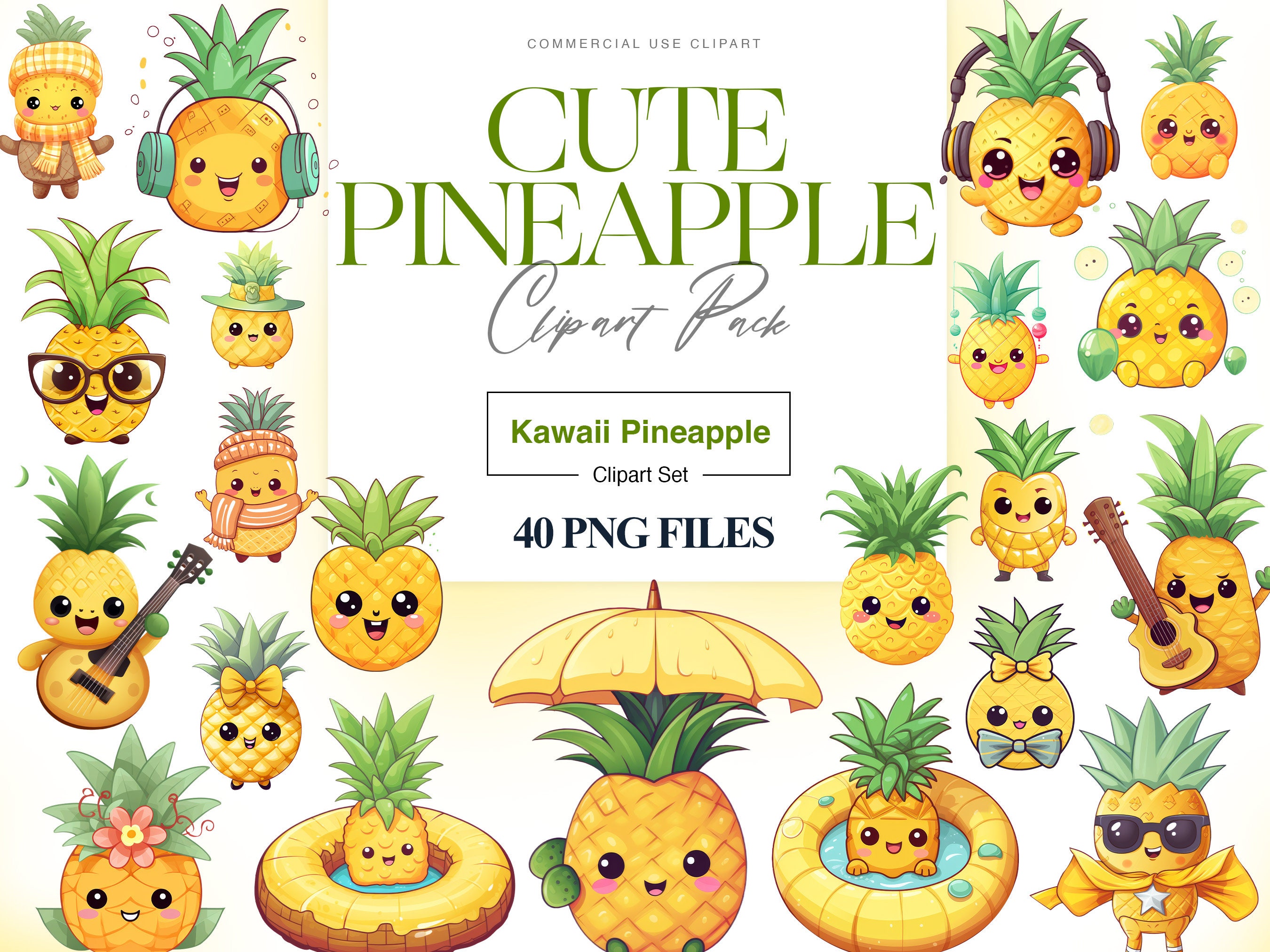 Cute Pineapple Clipart, Pineapple Fruit Tropical, Summer Pineapple PNG ...
