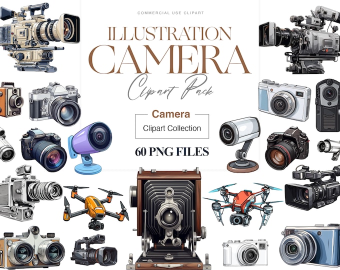 Clipart Dslr Camera Watercolor 3 JPEG - Etsy Canada