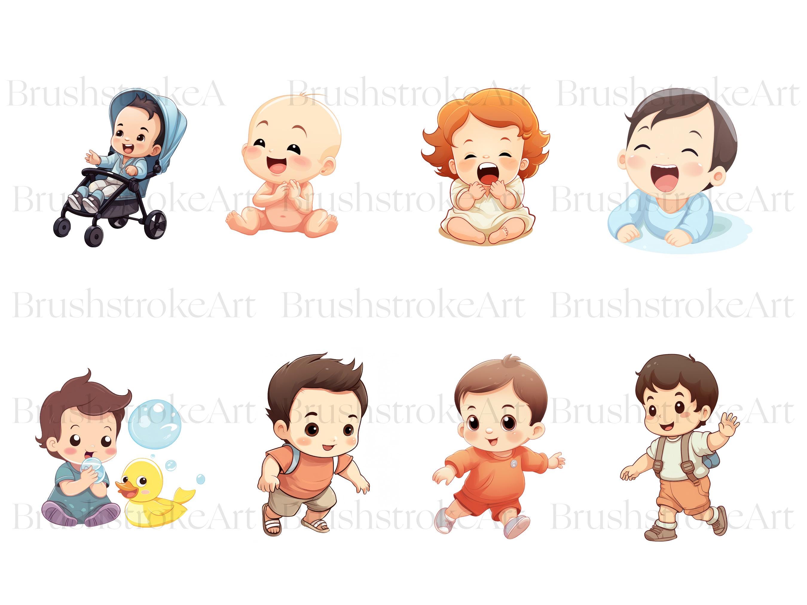 Kawaii Baby Clipart, Cute Babies, Funny, Baby Girl Clipart, Cartoon ...