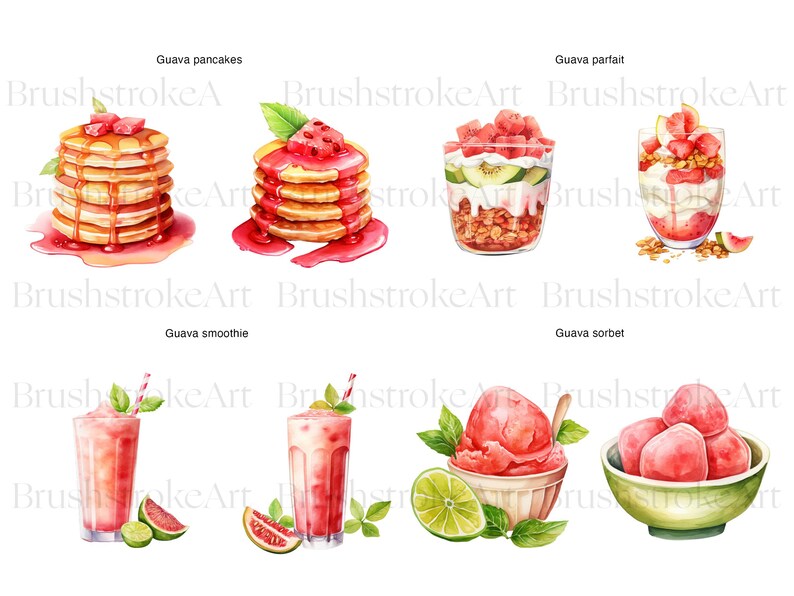 Guava Clipart, Watercolor Fruit, Pink Guava PNG, Tropical Fruits, Guava ...